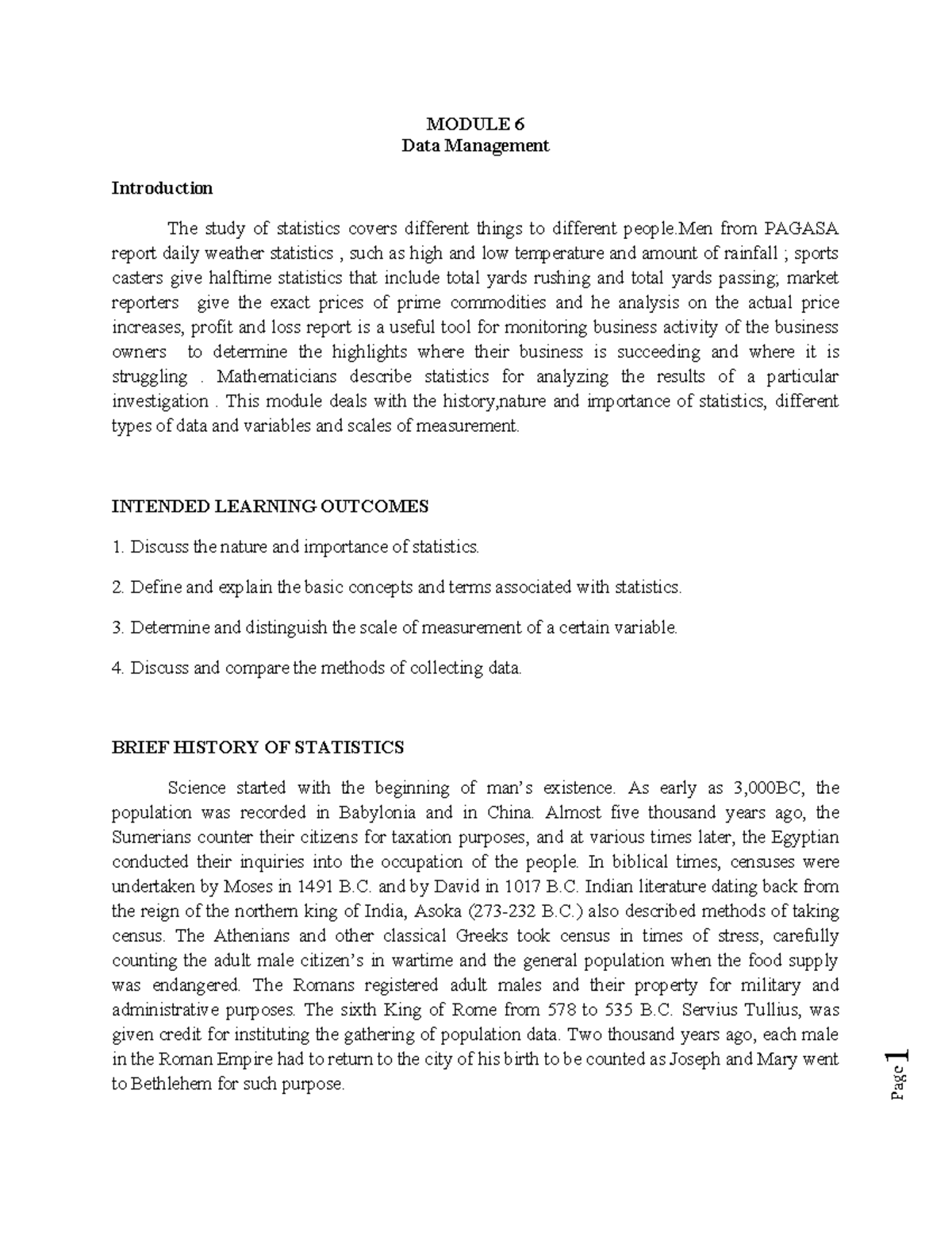 Module-4 - 1 MODULE 6 Data Management Introduction The study of ...