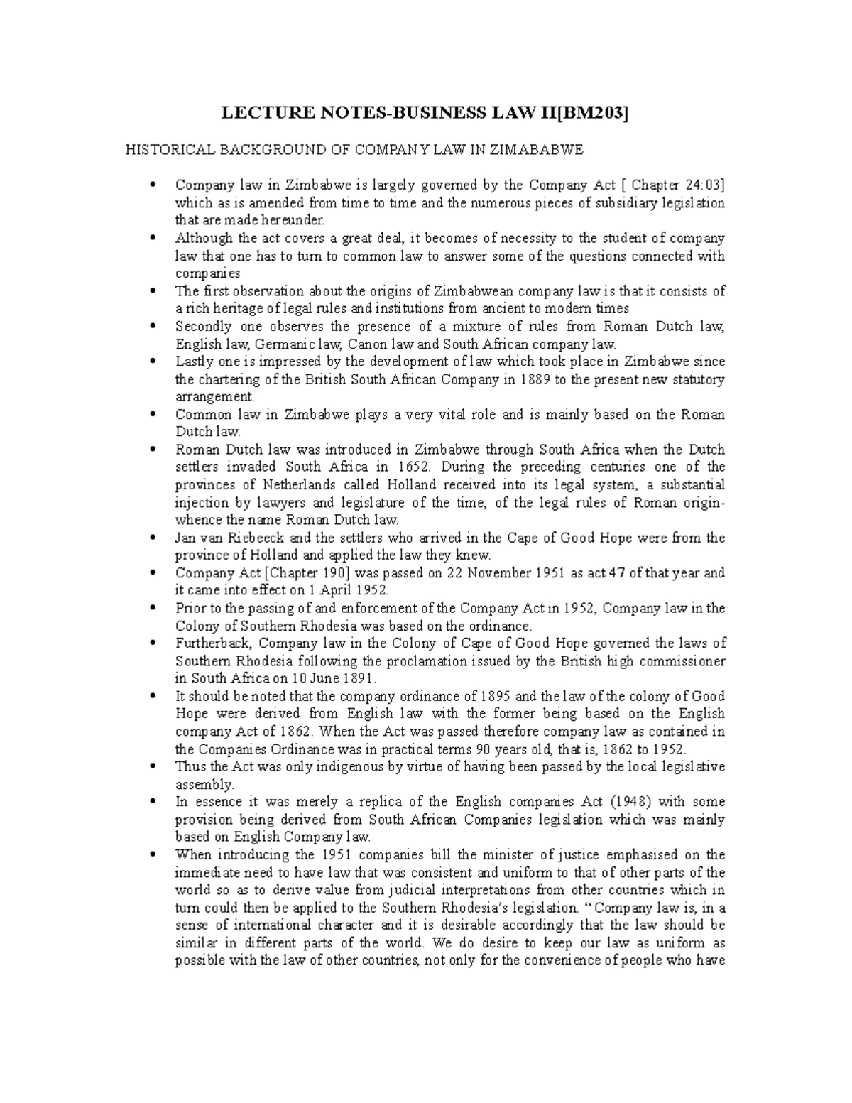 LAW OF SALE 2018 - Lecture notes 6 - LAW OF SALE A sale is a contract ...