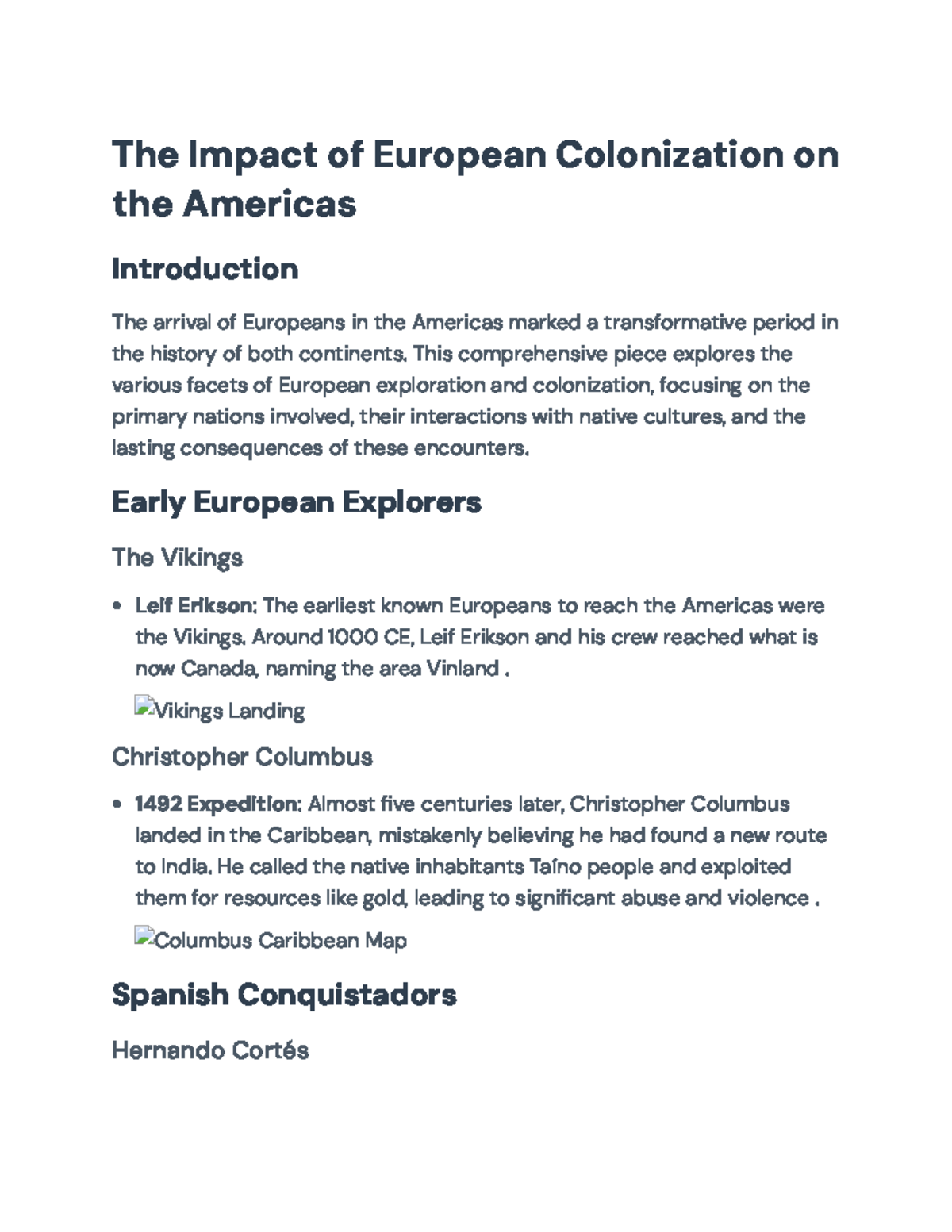 The Impact of European Colonization on the Americas - A Detailed Study ...