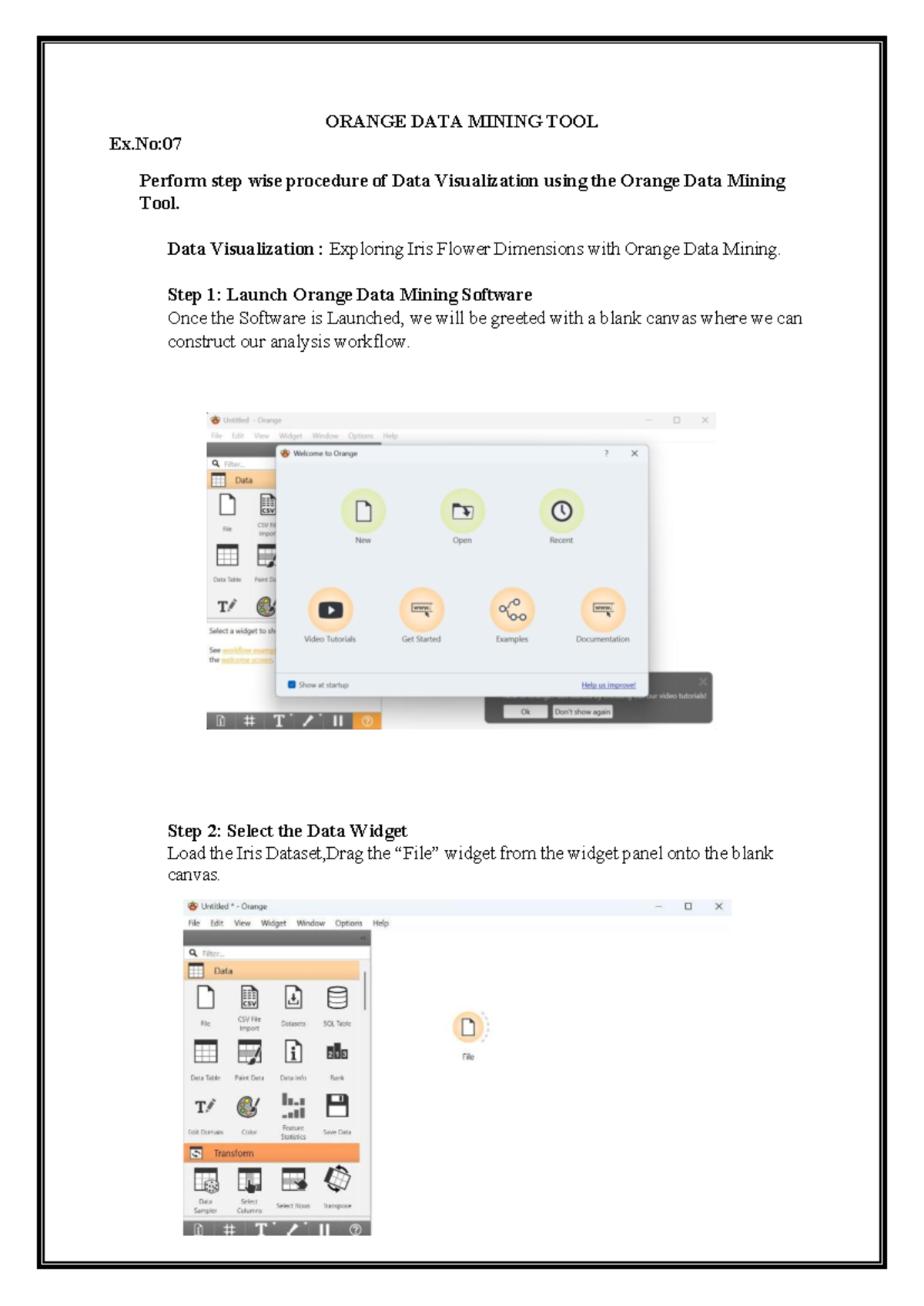Orange Data Mining Tool: Data Visualization & Analysis Steps - Studocu