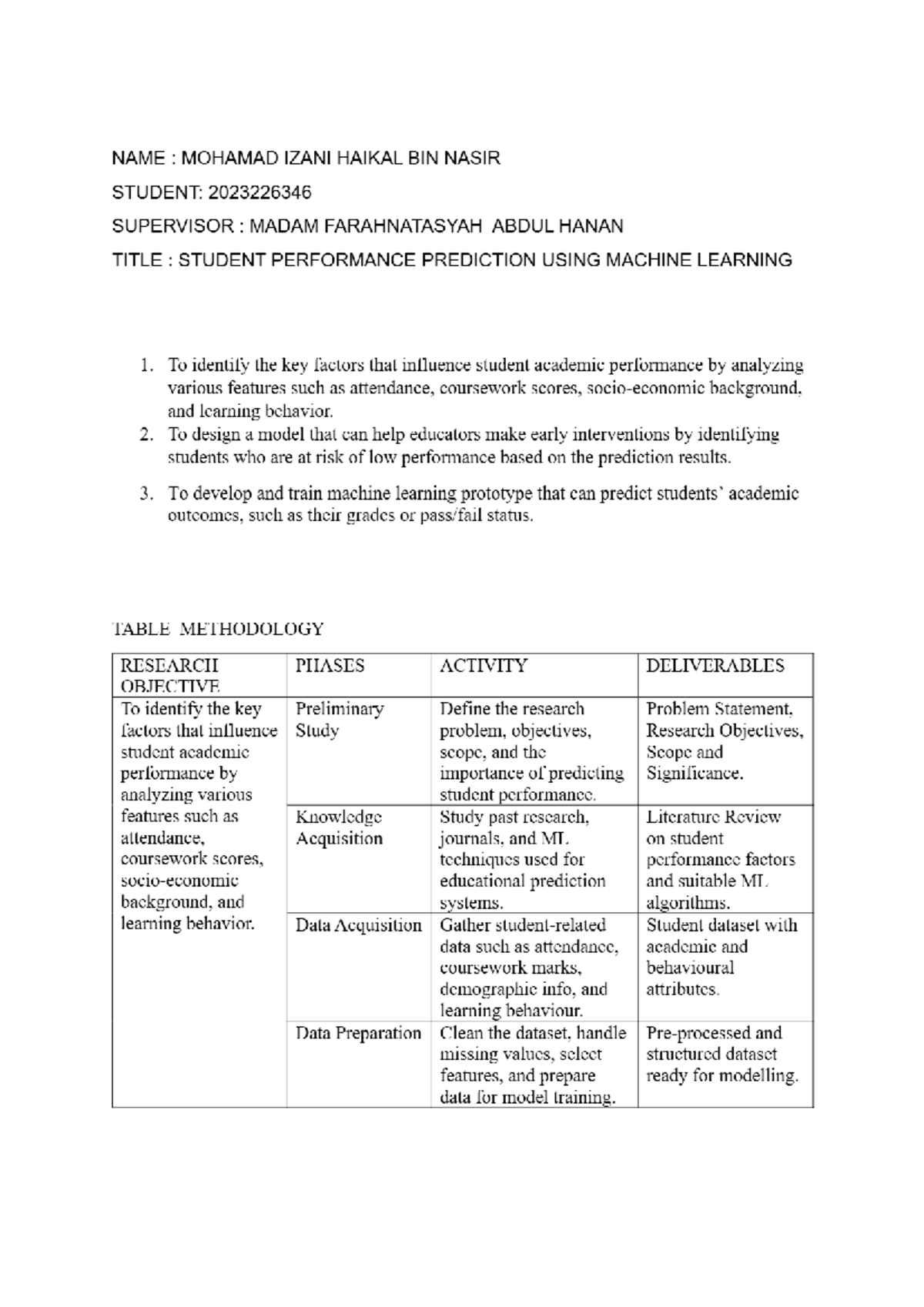 STUDENT PERFORMANCE PREDICTION USING ML - 2023226346 - Studocu