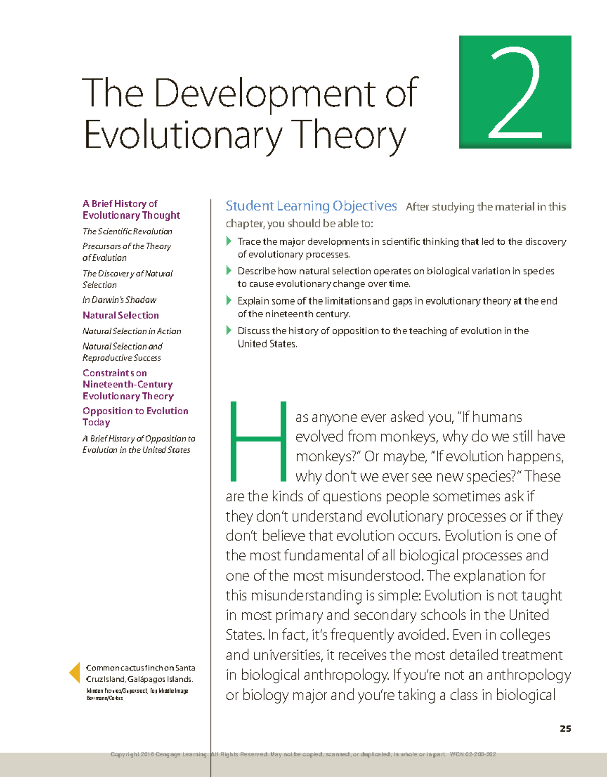 Chapter 2: The Development of Evolutionary Theory (Biology 101) - Studocu