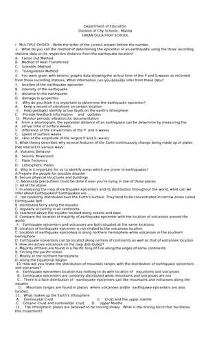 SCI9-Q3- Module 2 - Sxience - Science Quarter 3 – Module 2: Volcanic ...