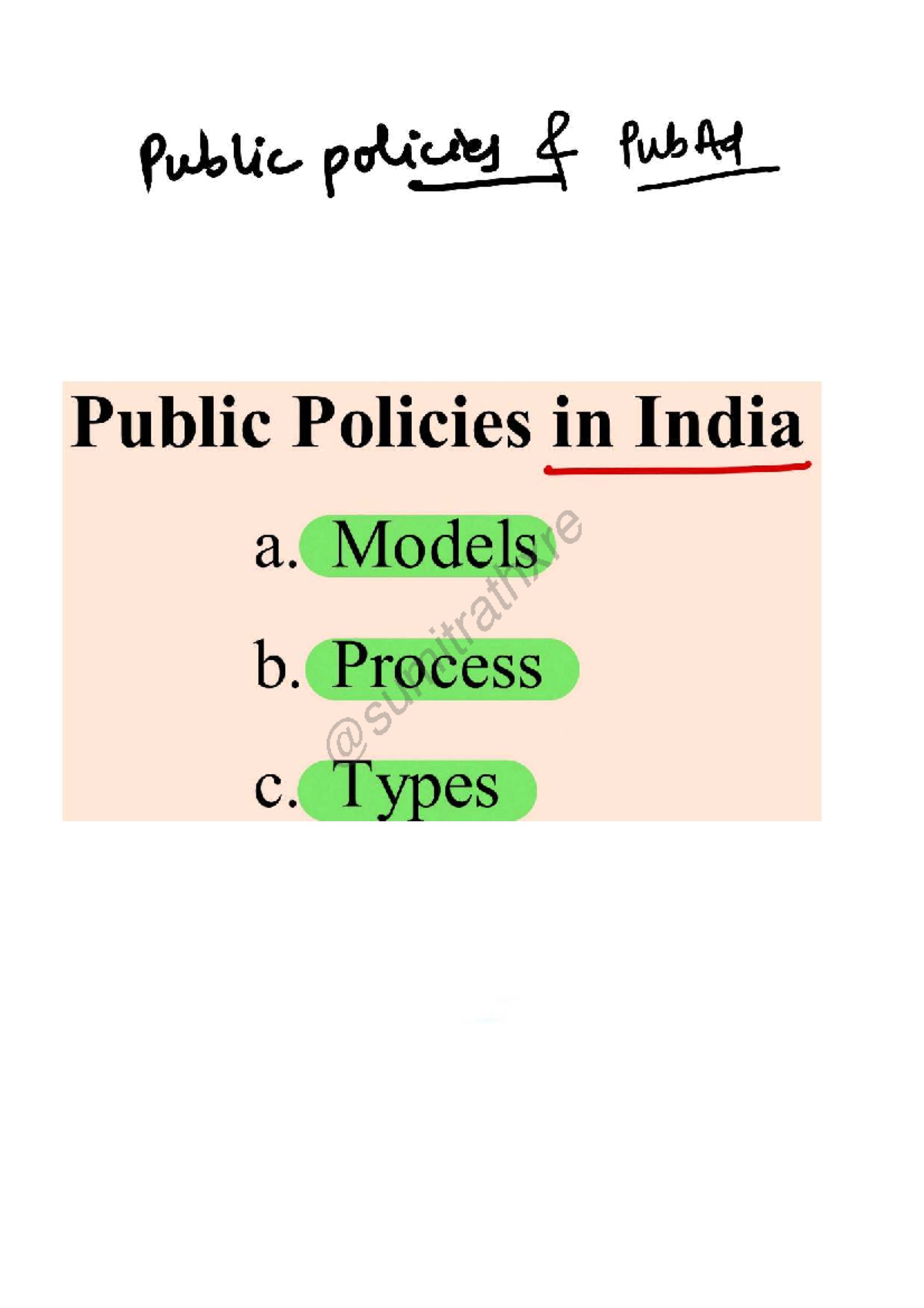 Complete Public Policy & Admin Notes (Course Code: PPA101) - Studocu