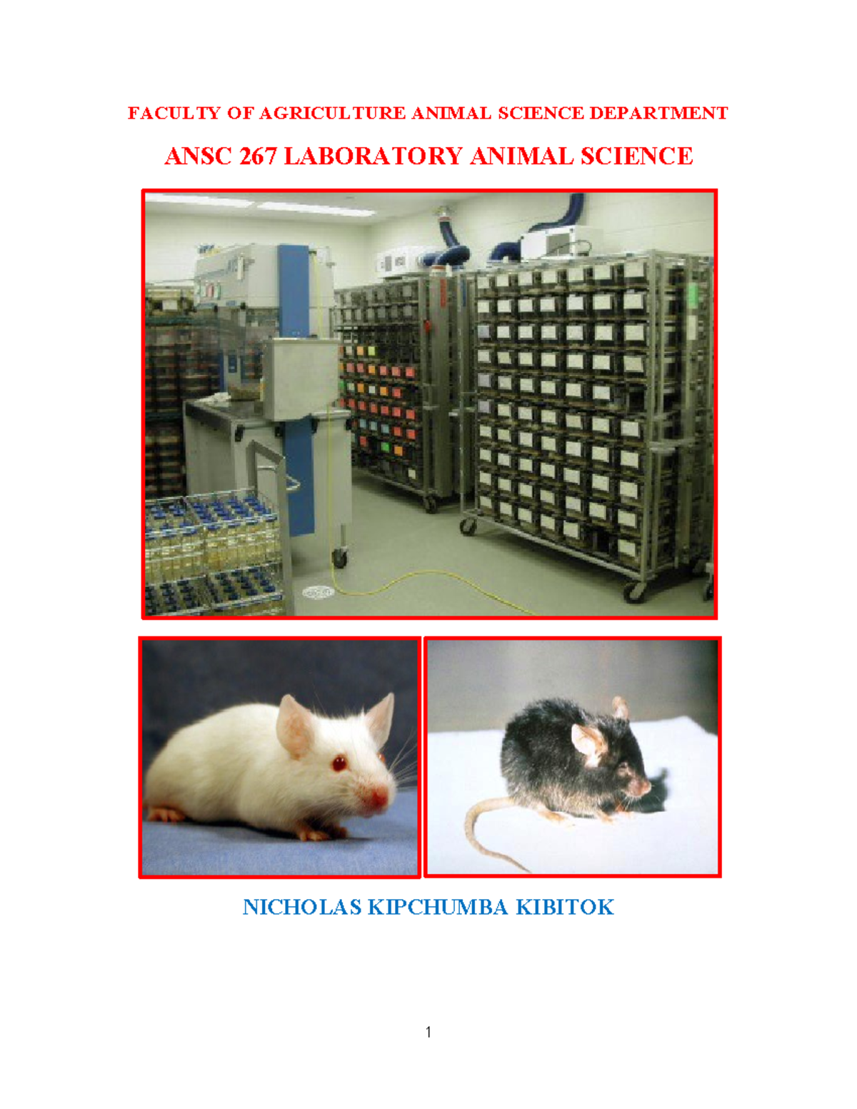 ANSC 267: Final Notes on Laboratory Animal Science (Nov 2019) - Studocu