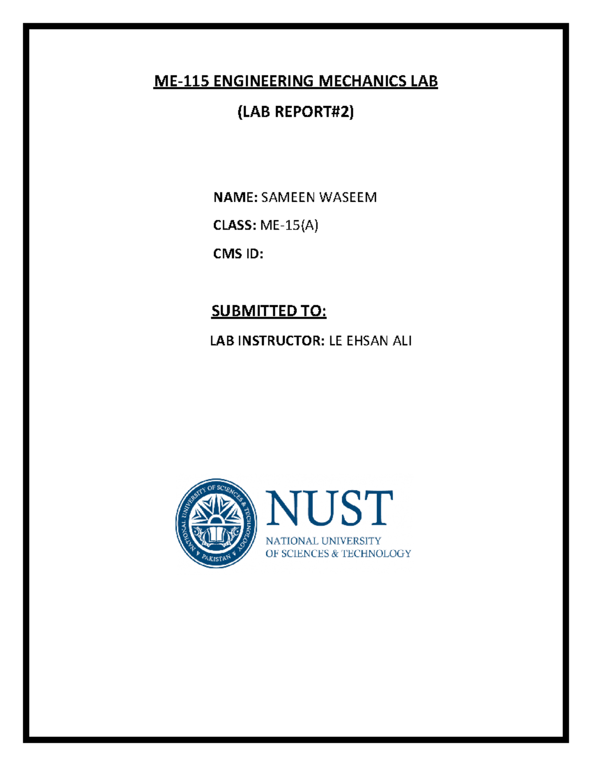 Lab Report #2: Forces in Roof Truss Apparatus - ME-115 - Studocu