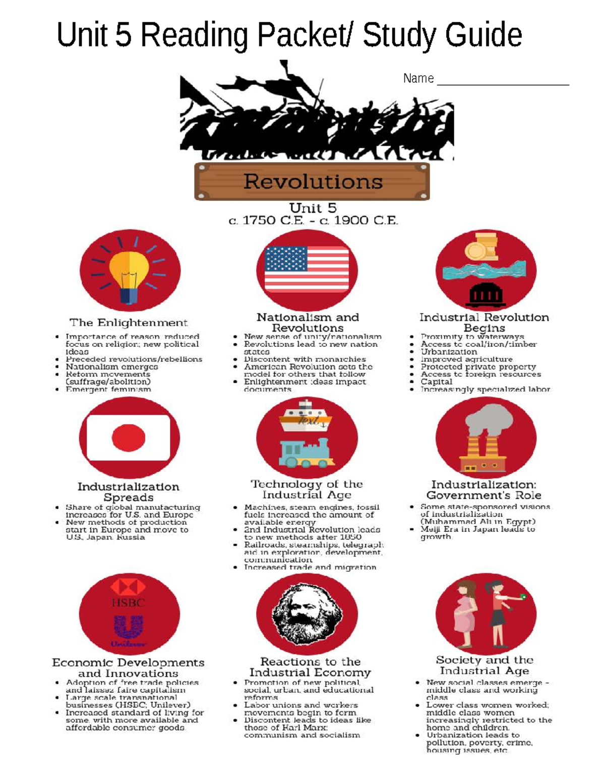 Unit 5: Topic 5.1 Enlightenment Reading Guide - Studocu