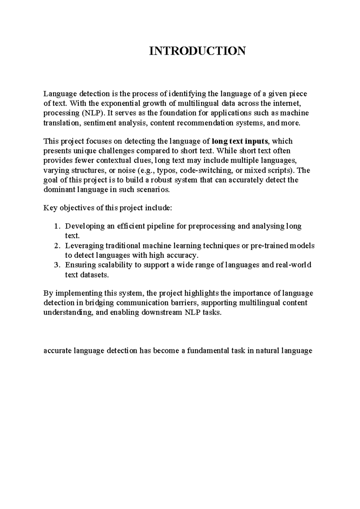 Symposis of lan - synopsis of language detection using ai ...