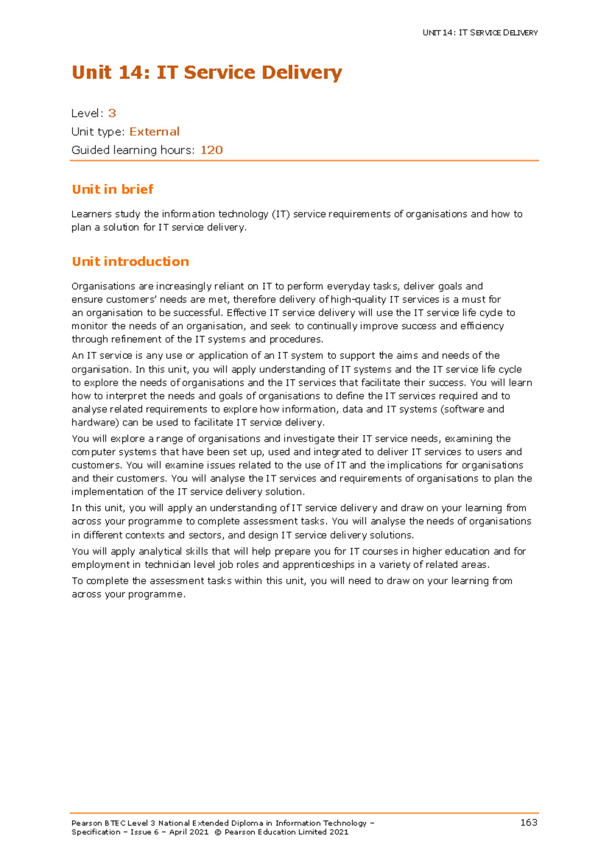U14 Specification - dsdsdsds - Pearson BTEC Level 3 National Extended Diploma in Information ...