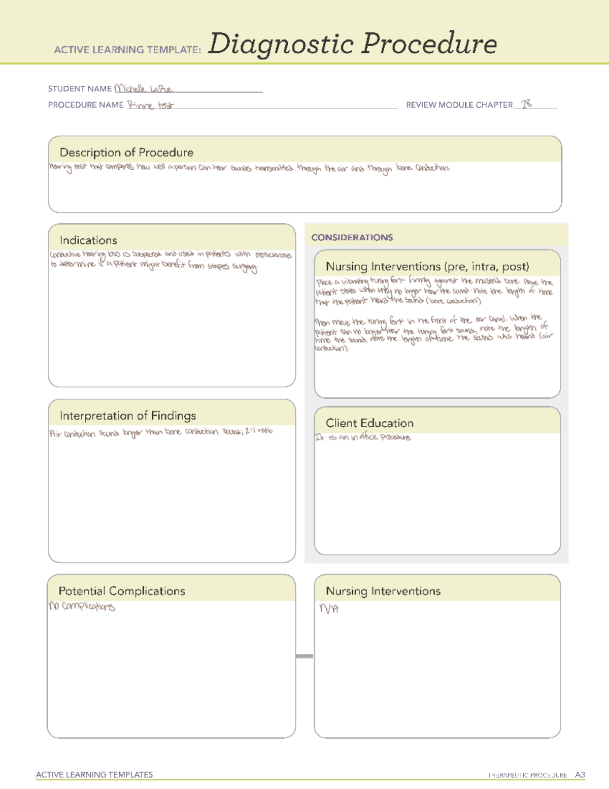 Rinne Test ALT: Hearing Test Procedure & Nursing Care Insights - Studocu
