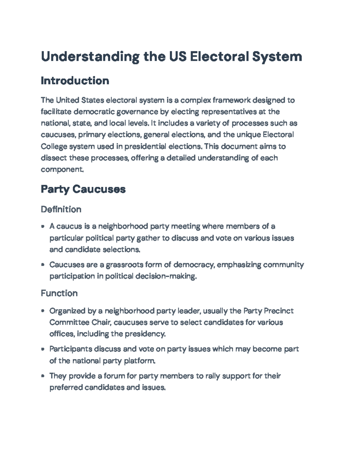 Understanding the US Electoral System: Processes and Challenges ...