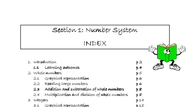 MTA 108: Section 1 - Comprehensive Overview of Number Systems - Studocu