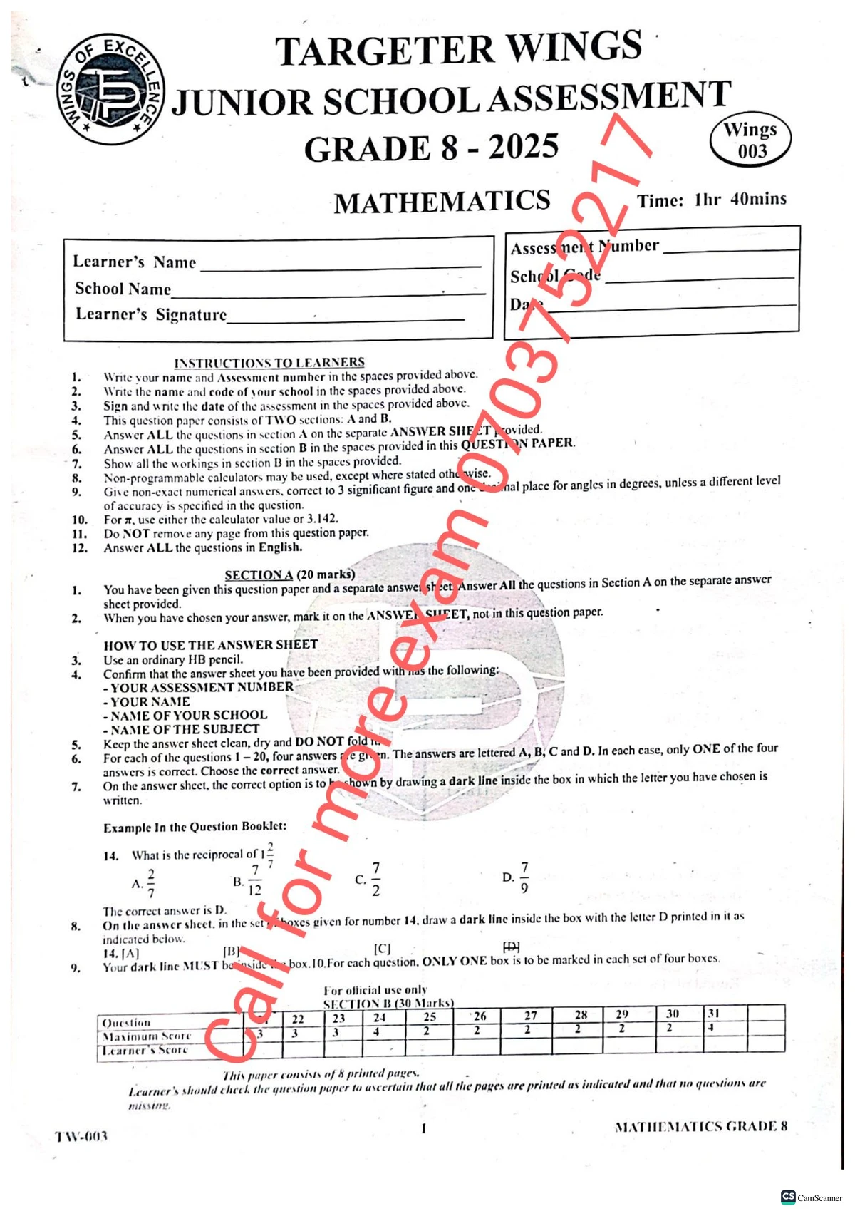 Grade 8 CAS - Notes - Grade 8 Creative Arts and Sports Questions Grade ...