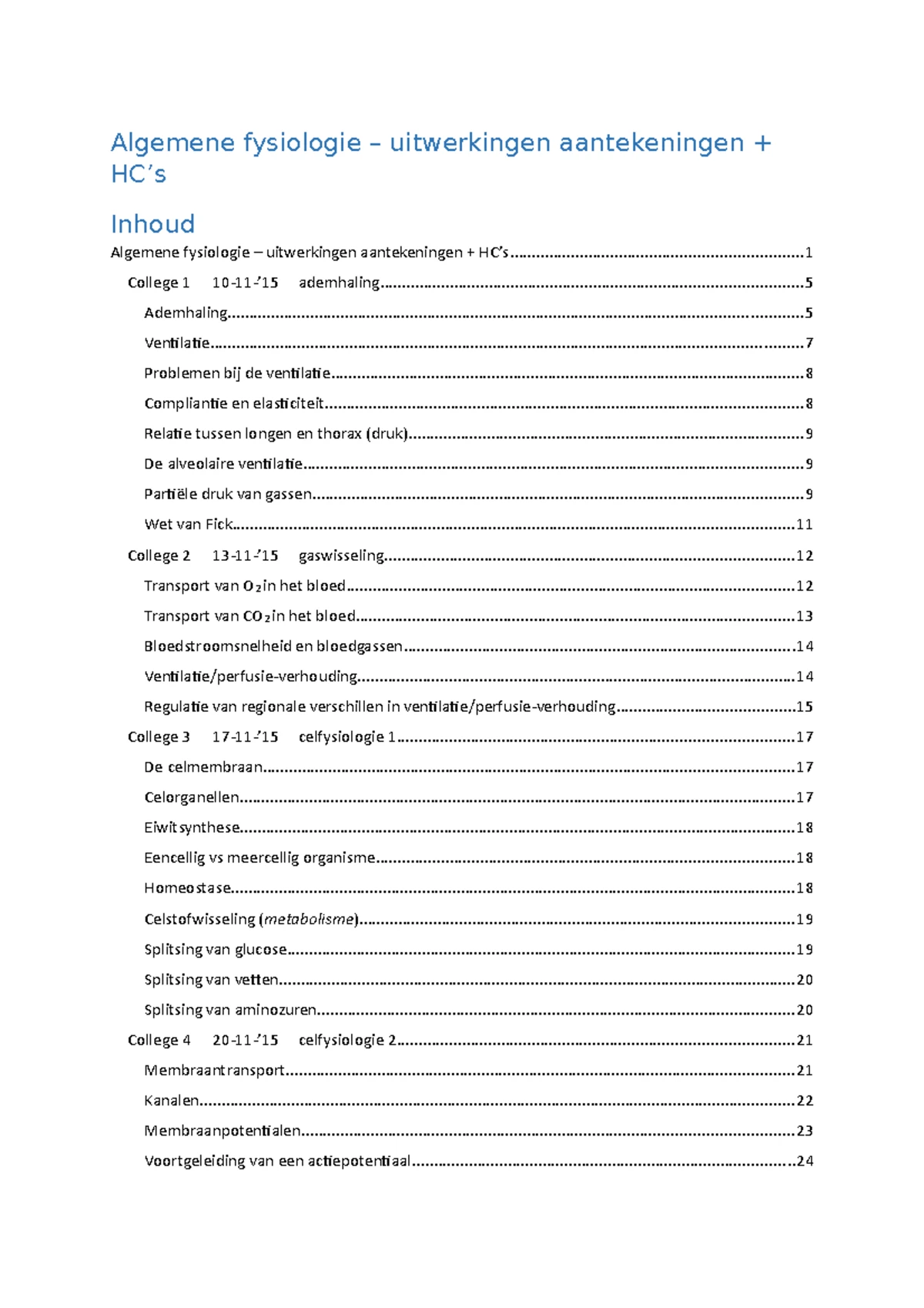 Fysiologie 1 ademhaling - Figuur 1 Anatomie van de longen Het begrip ...