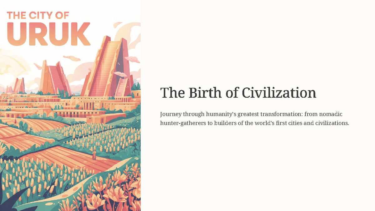 The Birth of Civilization: From Nomads to First Cities - Studocu