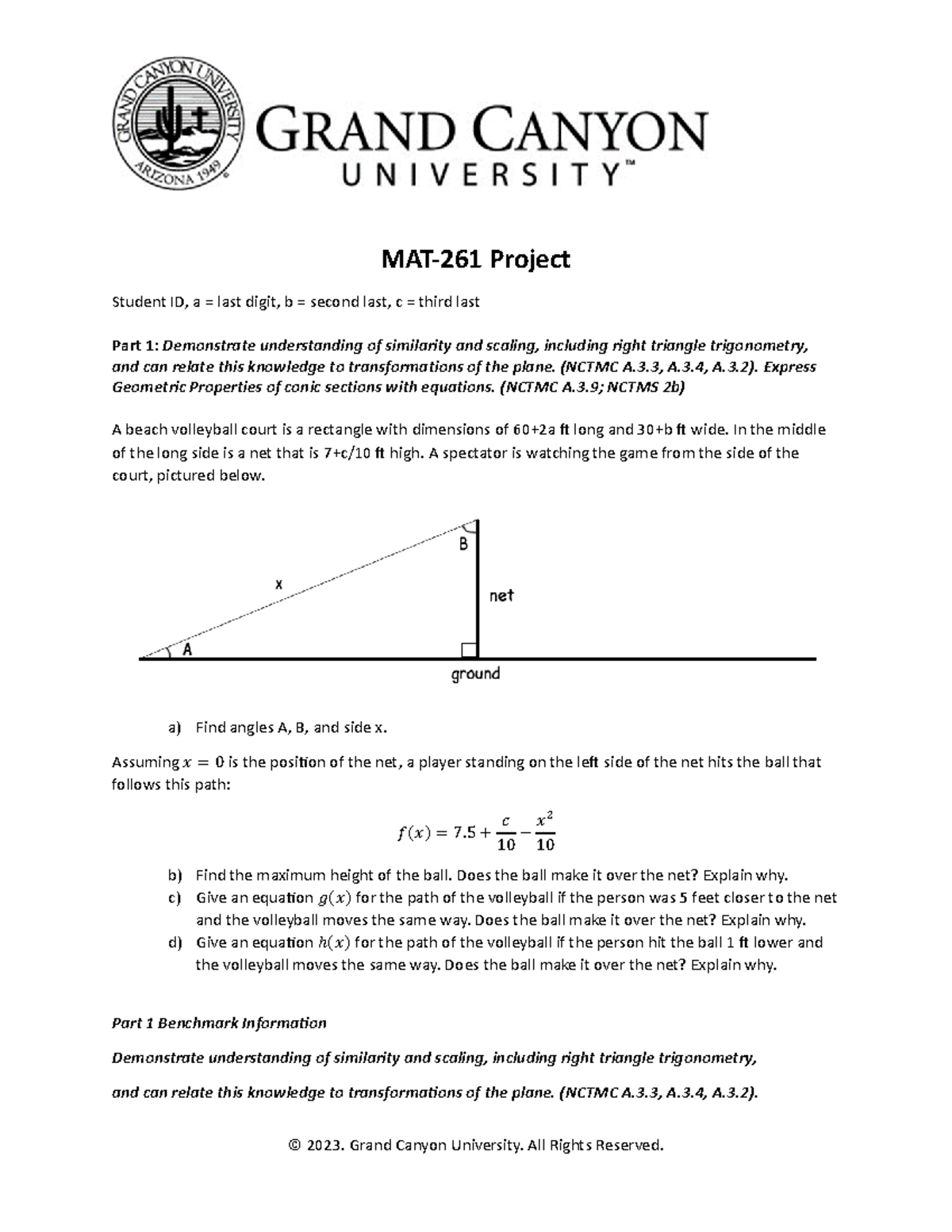 MAT 261 RS Project: Understanding Geometry Through Volleyball Math ...