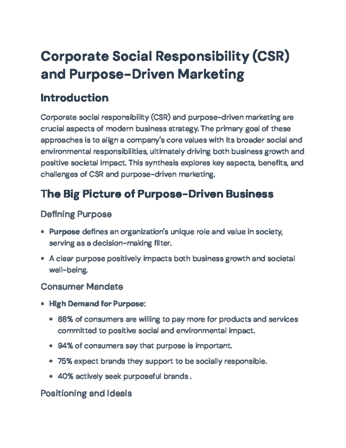 Corporate Social Responsibility (CSR) and Purpose-Driven Marketing ...