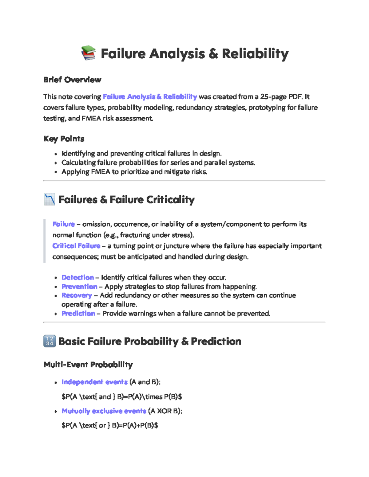 Lec 16: Failure Analysis & Reliability Overview - Studocu