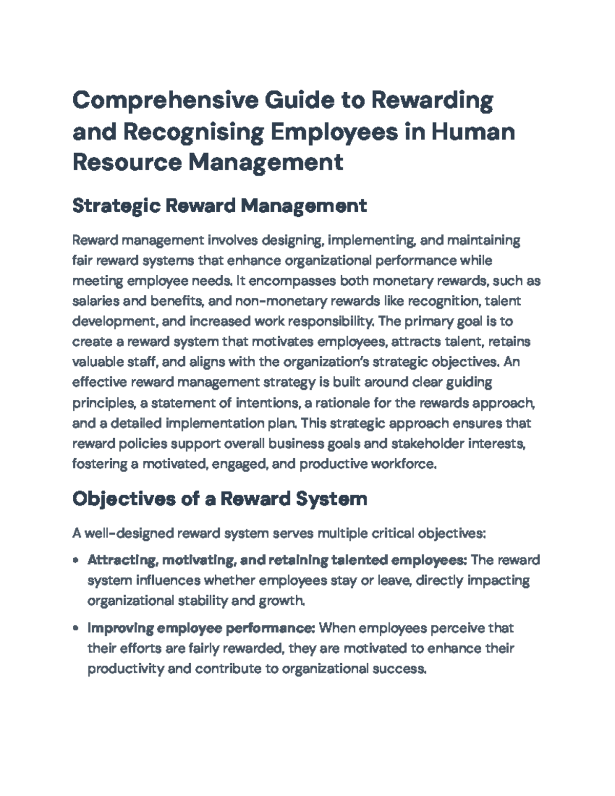 Comprehensive Guide to Reward Management in HRM: Strategies & Trends ...