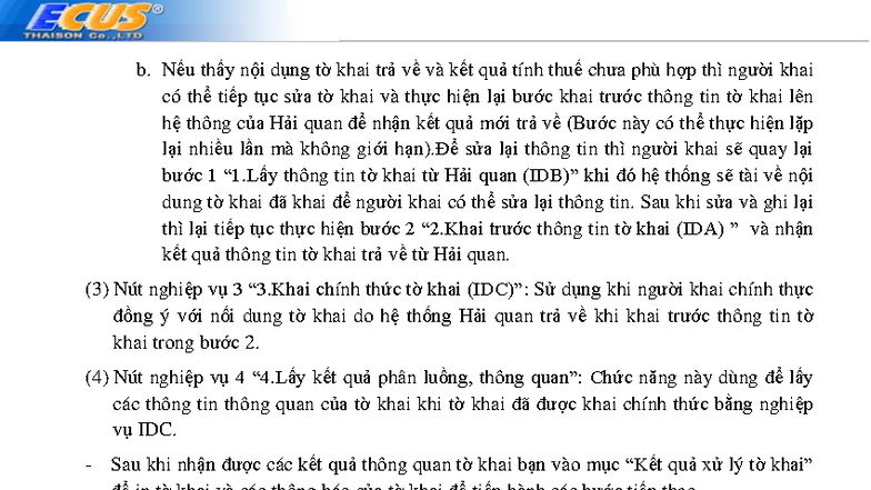 Hướng Dẫn Sử Dụng ECUS5 VNACCS 2018 - Tờ Khai Nhập Khẩu - Studocu