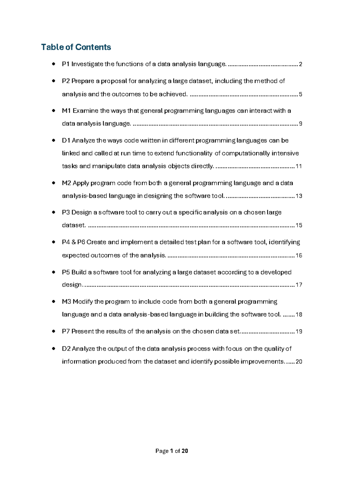 **Advanced Data Analytics Methodologies for Large Datasets (Course Code: DATA101)** - Studocu