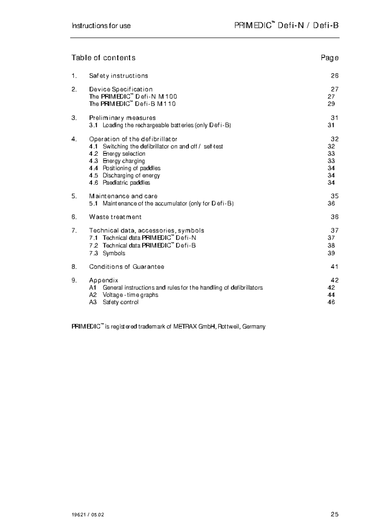 PRIMEDIC Defibrillator Manual - Instructions for Use 19621 - Studocu