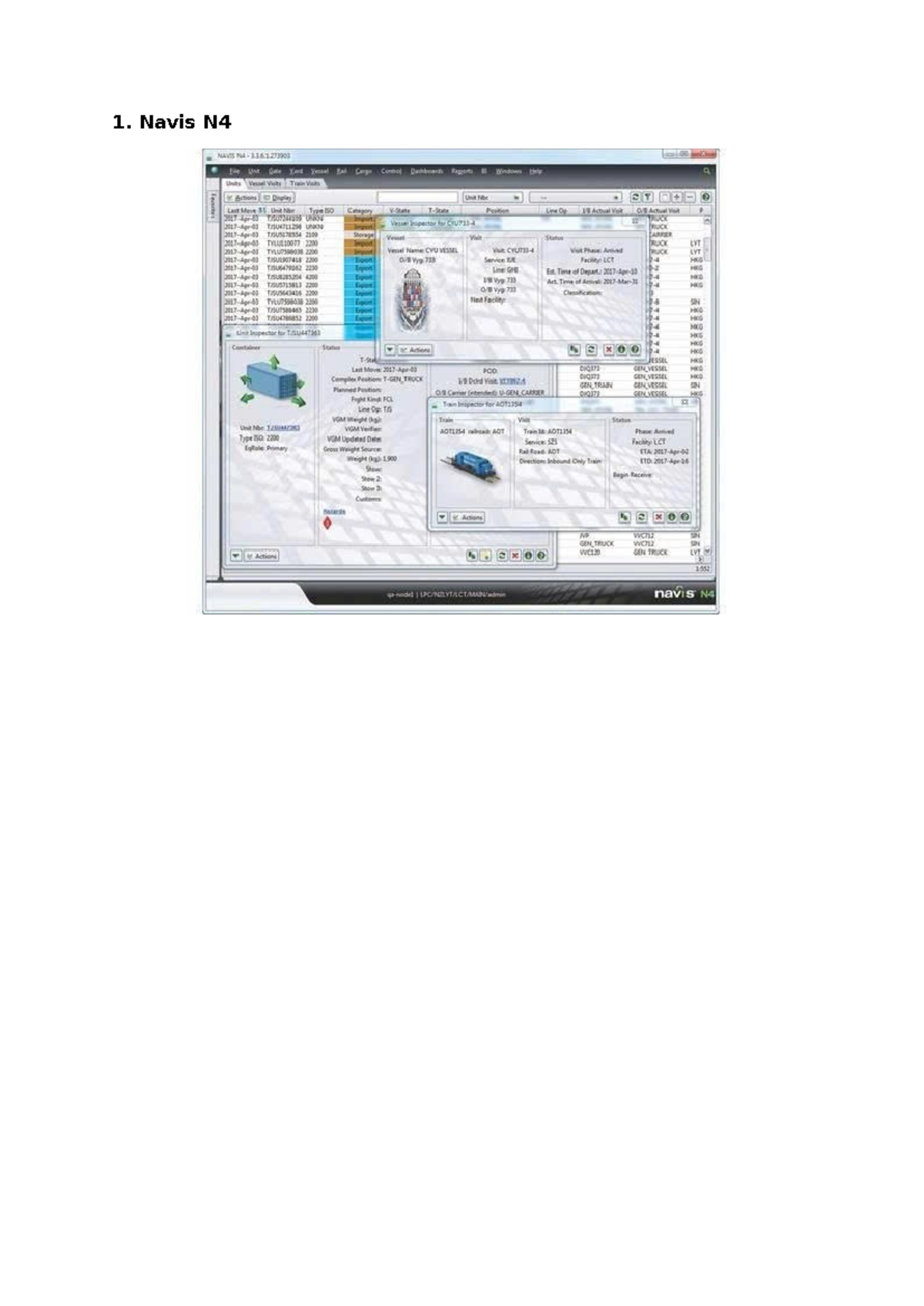 TOS - adad - English for Logistics - Navis N - Studocu