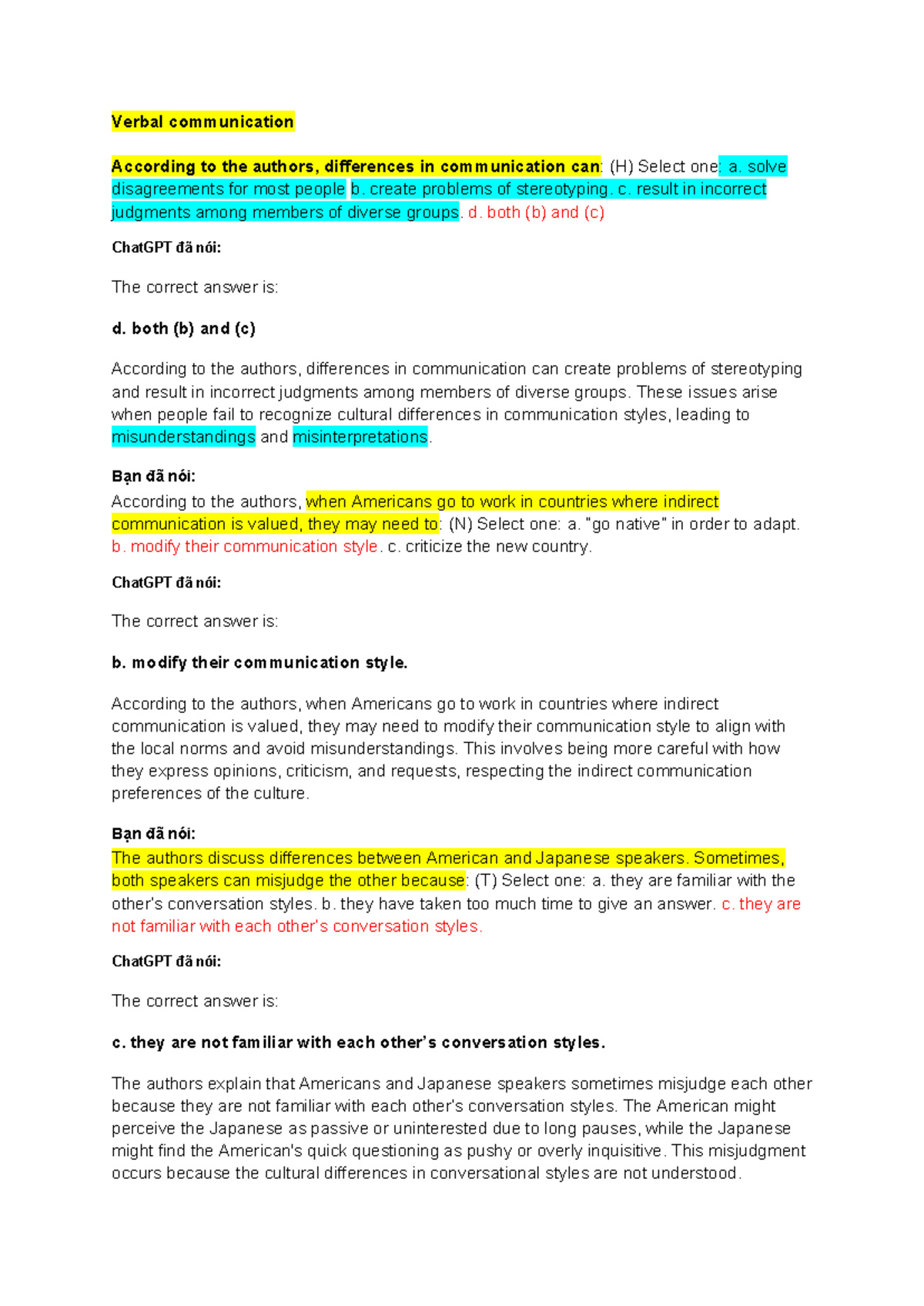 Multi-Chapter 4 GTVH: Understanding Verbal Communication Styles - Studocu