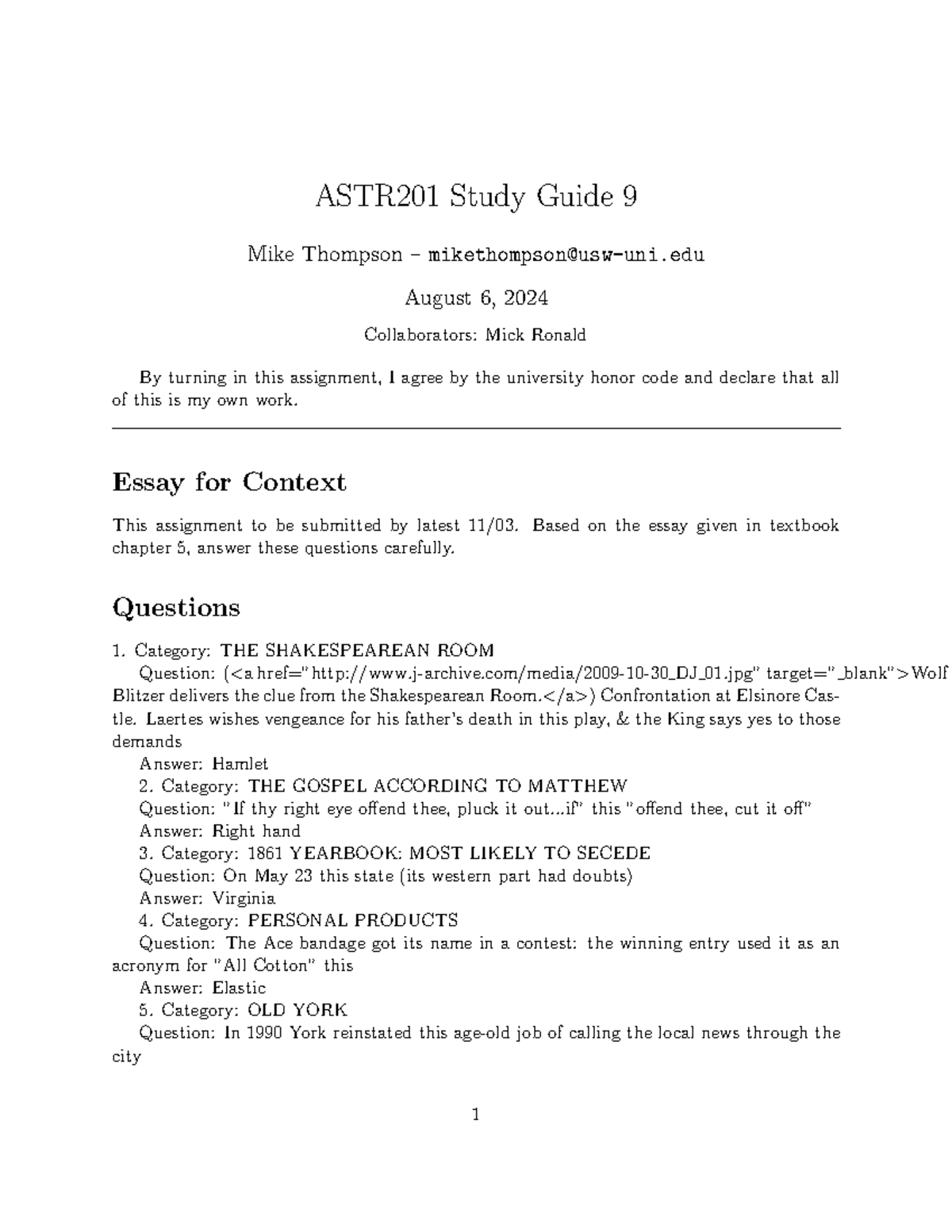 ASTR201 Study Guide 9: Exploring the Universe's Big Picture - Studocu