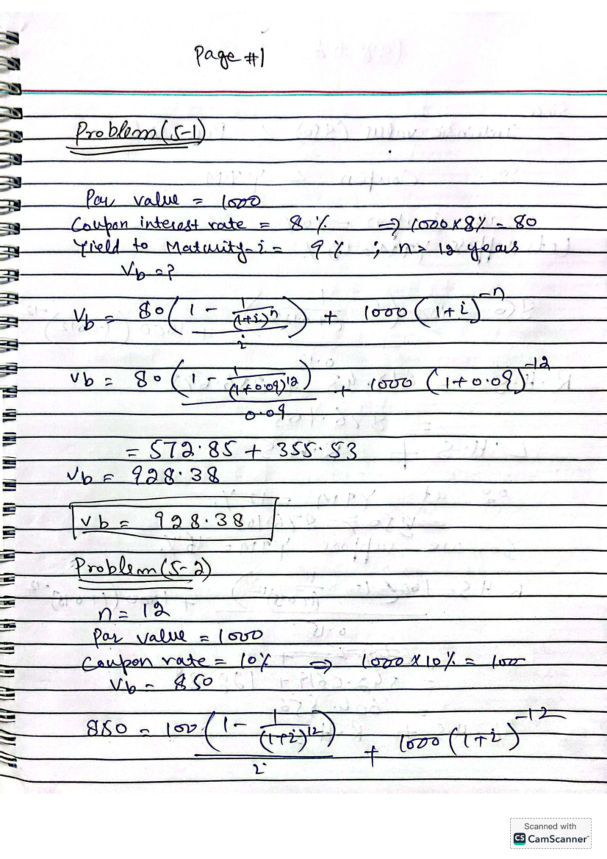 Bond Valuation Problems and Solutions (Course Code: FIN 101) - Studocu