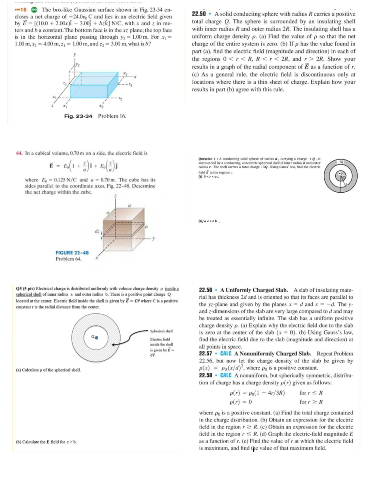 Gauss's Law Problems - PHYS201 PS2 Solutions and Analysis - Studocu