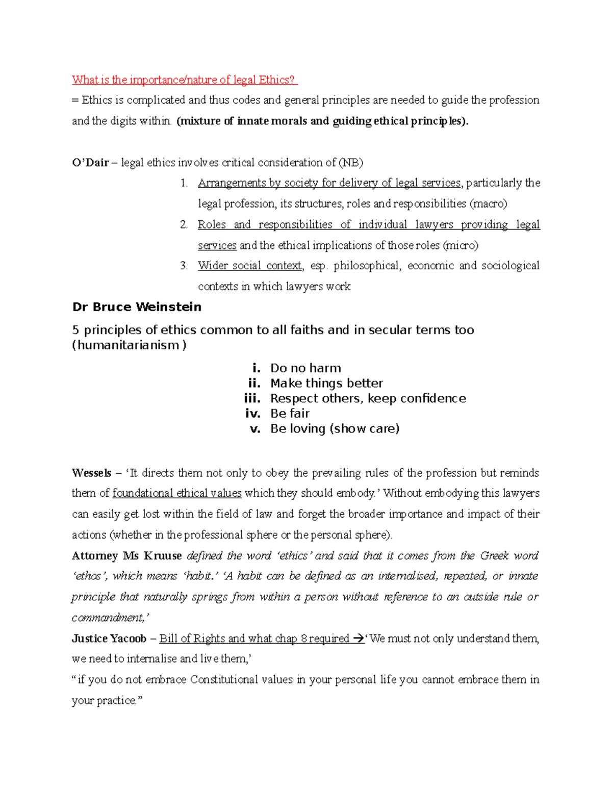 Legal Ethics Overview: Key Principles and Challenges (LE A1) - Studocu
