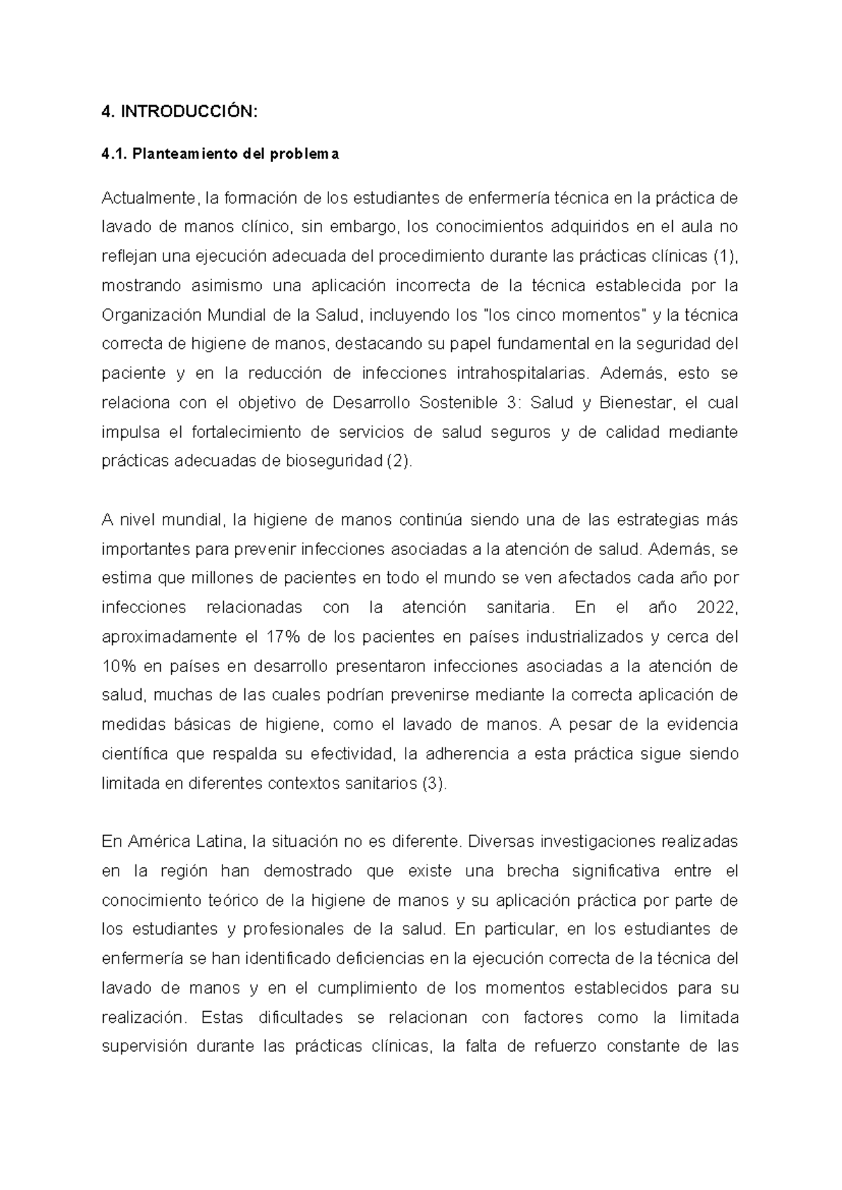 Tesina: Relación entre Conocimiento y Técnica de Lavado de Manos en ...