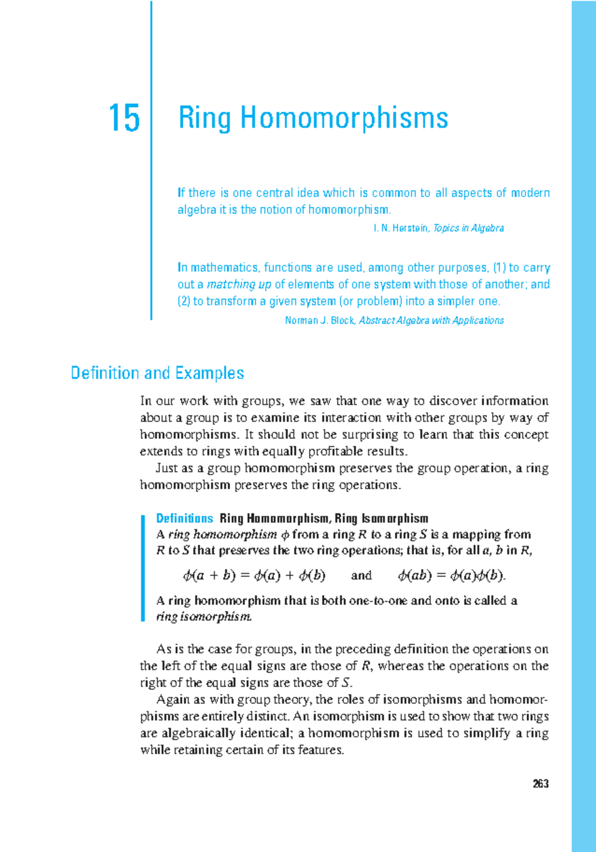 15 Ring Homomorphisms: Key Concepts and Examples from Algebra - Studocu