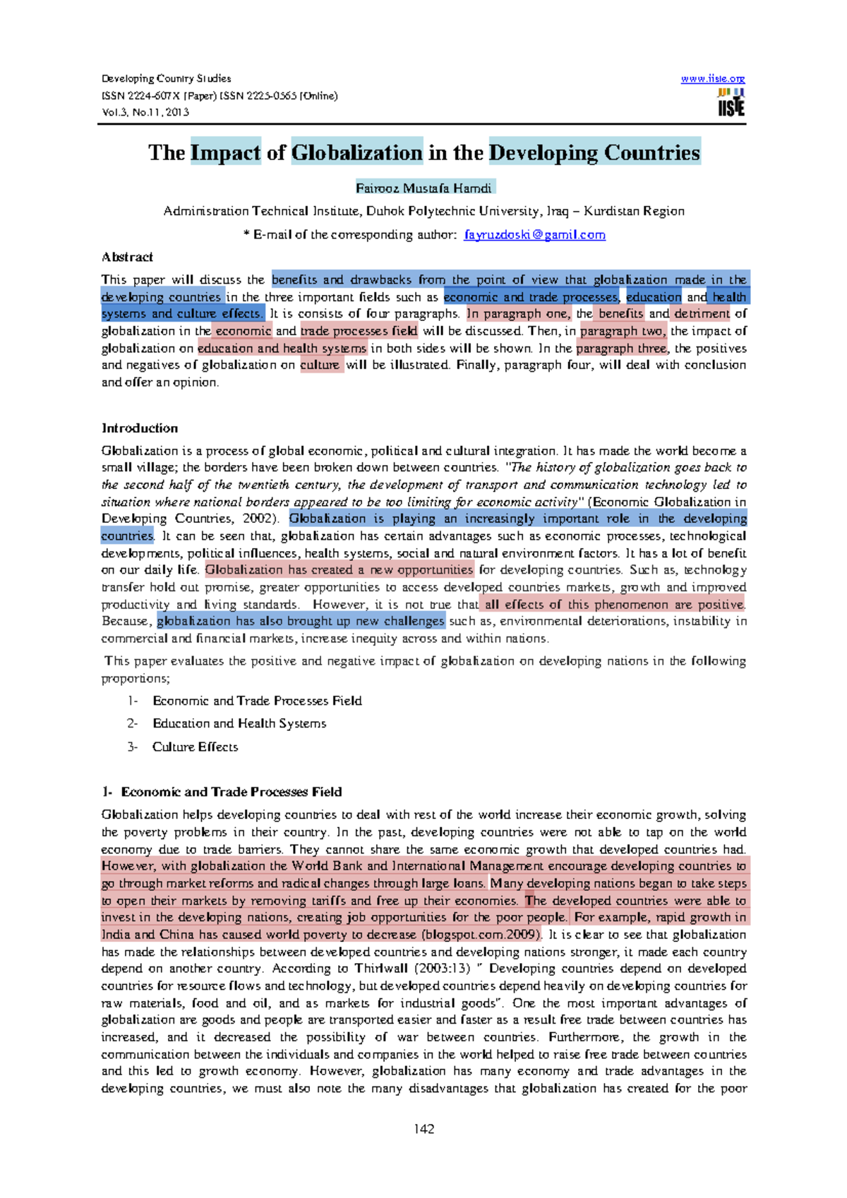 The impact of globalization in developing countries - Developing ...