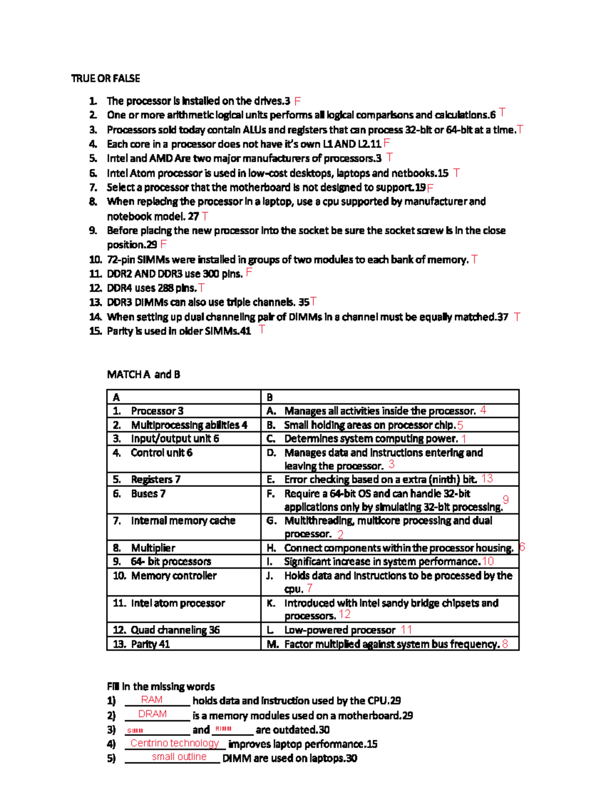 Chapter 4 - Practice Questions Overview for Module 5 1 3 4 13 9 2 6 10 ...