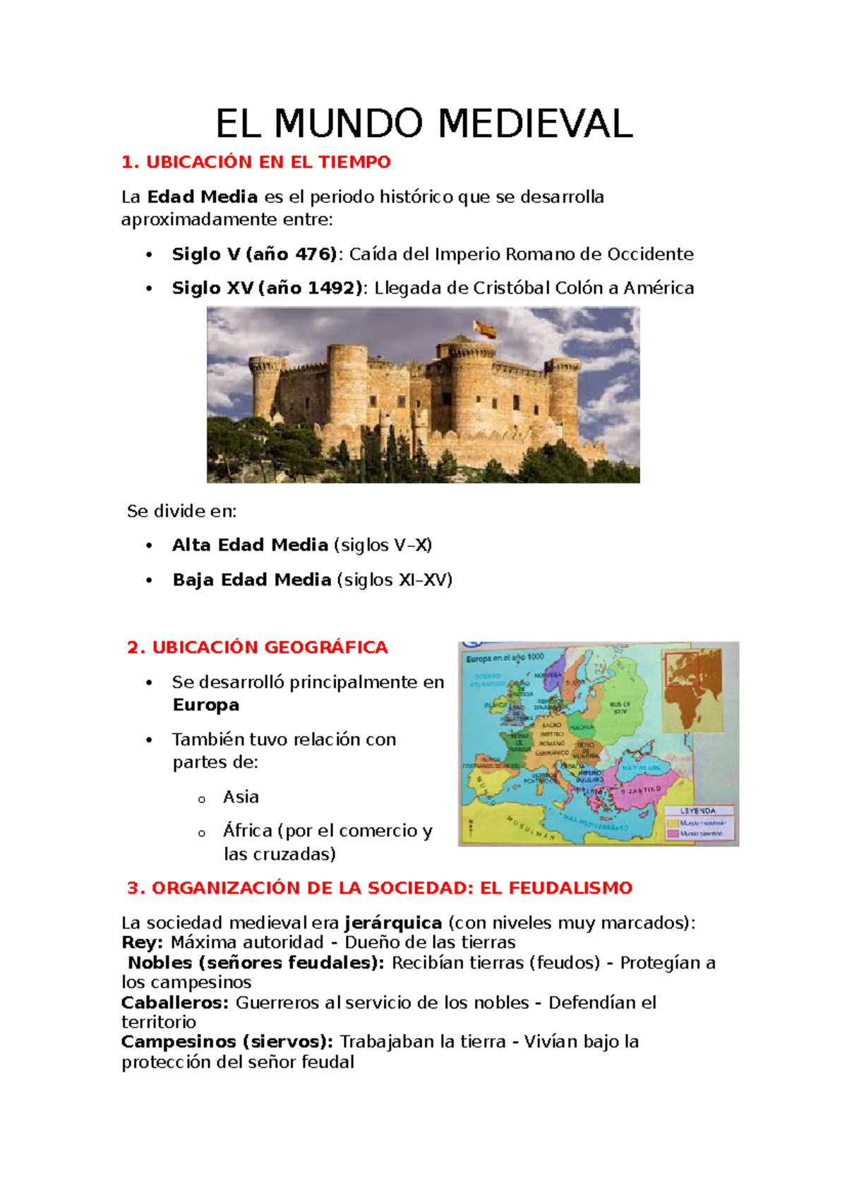 EL MUNDO MEDIEVAL: SOCIEDAD Y GEOGRAFÍA - 2DO GRADO - Studocu