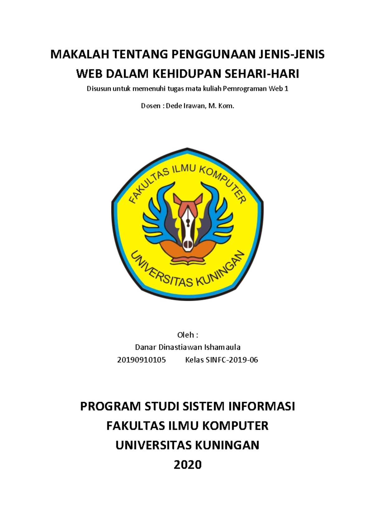 Makalah Pemrograman Web 1: Jenis-Jenis Website dalam Kehidupan Sehari ...