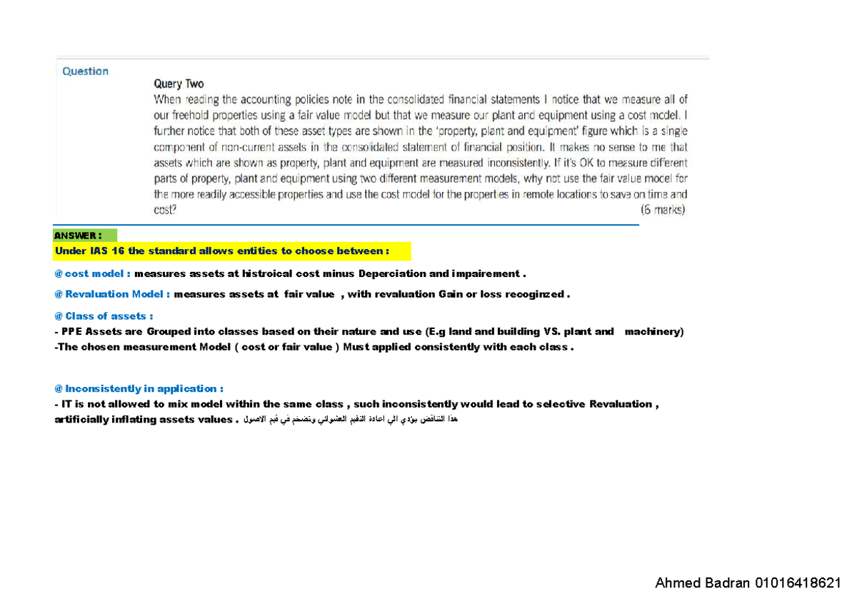 IAS 16 & 19: Key Questions on Property, Plant, and Equipment - Studocu