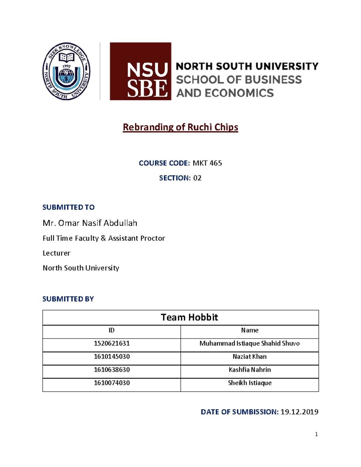 MKT 465 Rebranding Strategy for Ruchi Chips - Team Hobbit Final Report ...