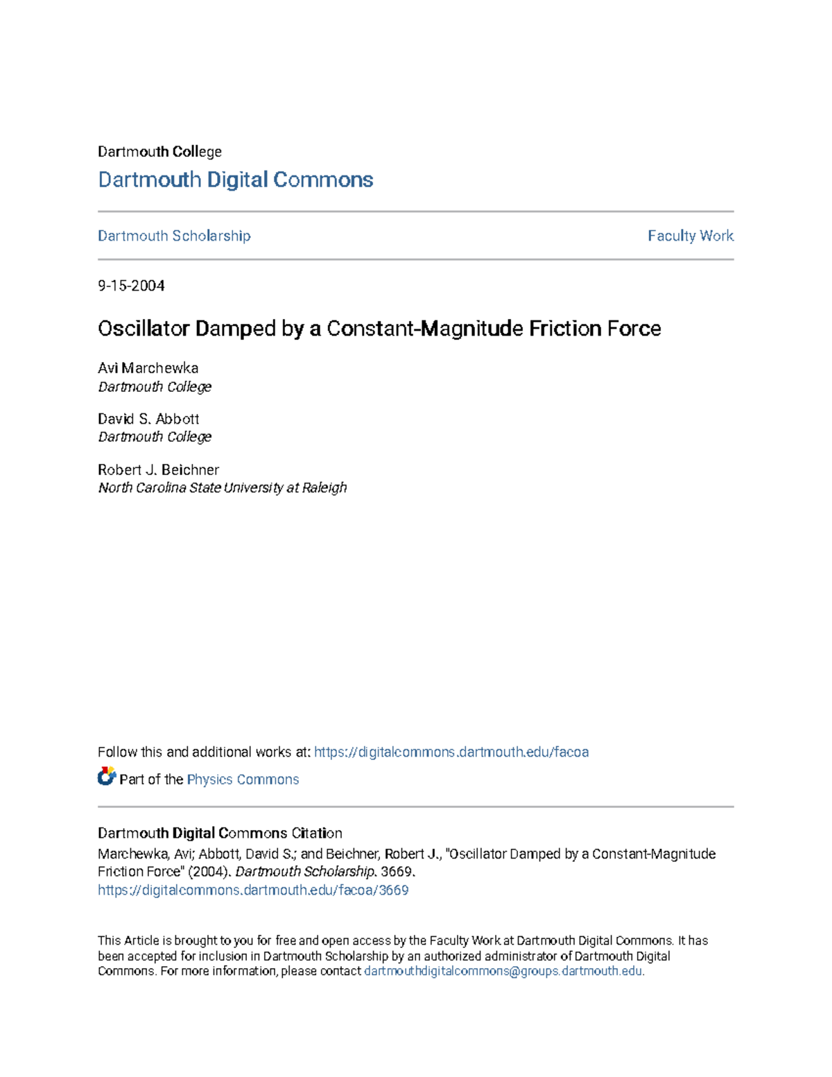 Oscillator Dynamics: Damped Motion Under Constant Friction Force - Studocu