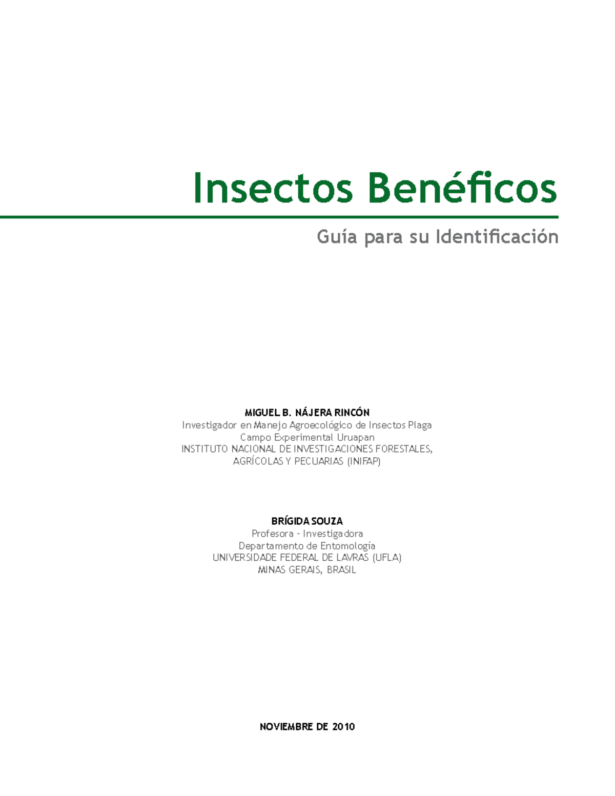 Libro insectos beneficos - Insectos Benéficos ####### Guía para su ...