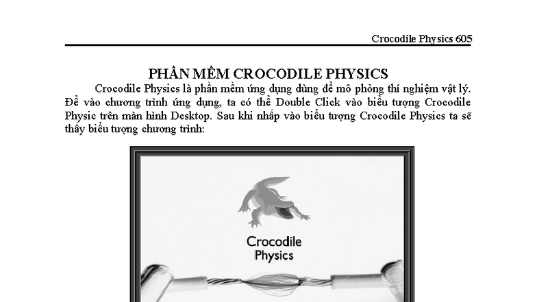 Hướng Dẫn Sử Dụng Phần Mềm Crocodile Physics 605 - Studocu