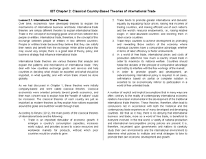 International Business and Trade Activity 1 - ACTIVITY 1 How is global ...