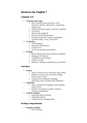 Reviewer for ESP - ESP - Reviewer for ESP (Edukasyon sa Pagpapakatao ...