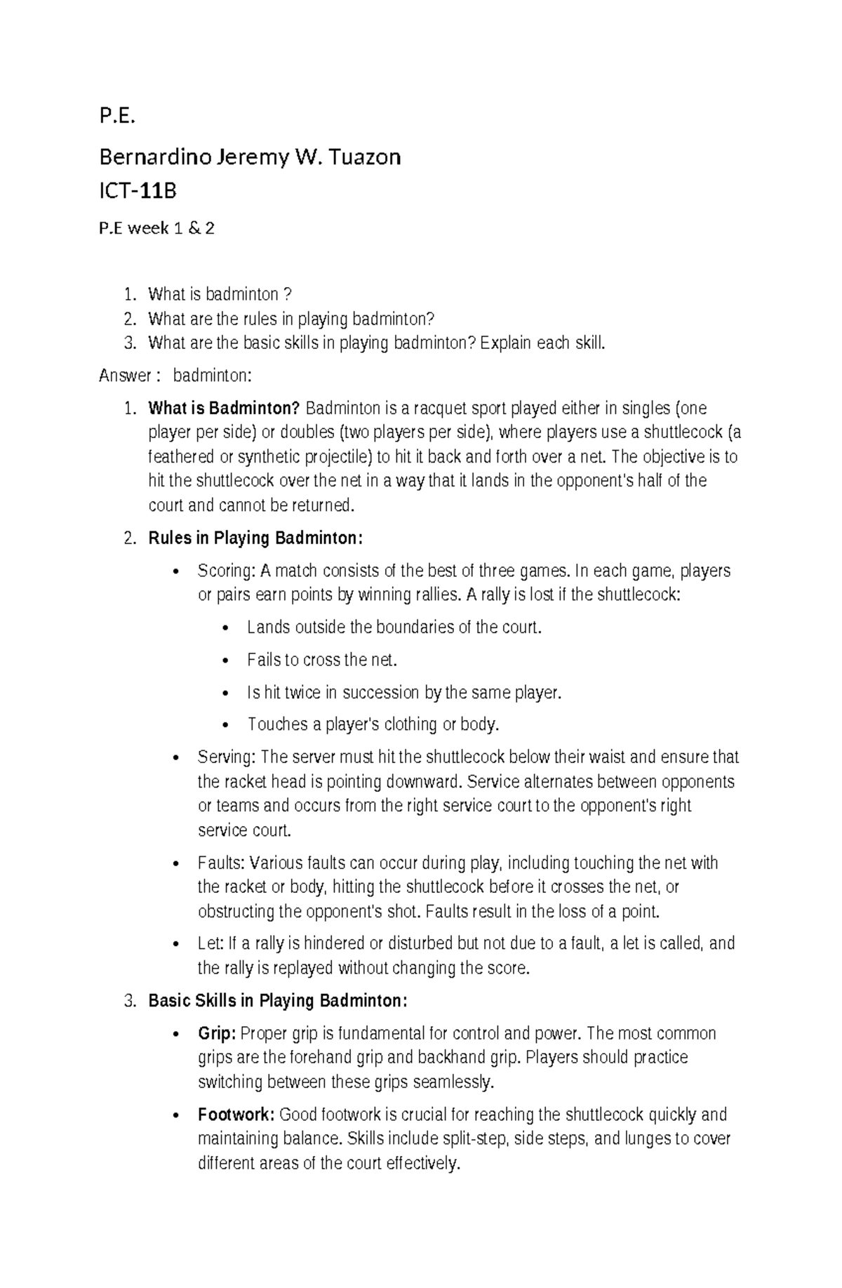 P.E week 1 & 2 - What initial nuclear radiation components generate ...