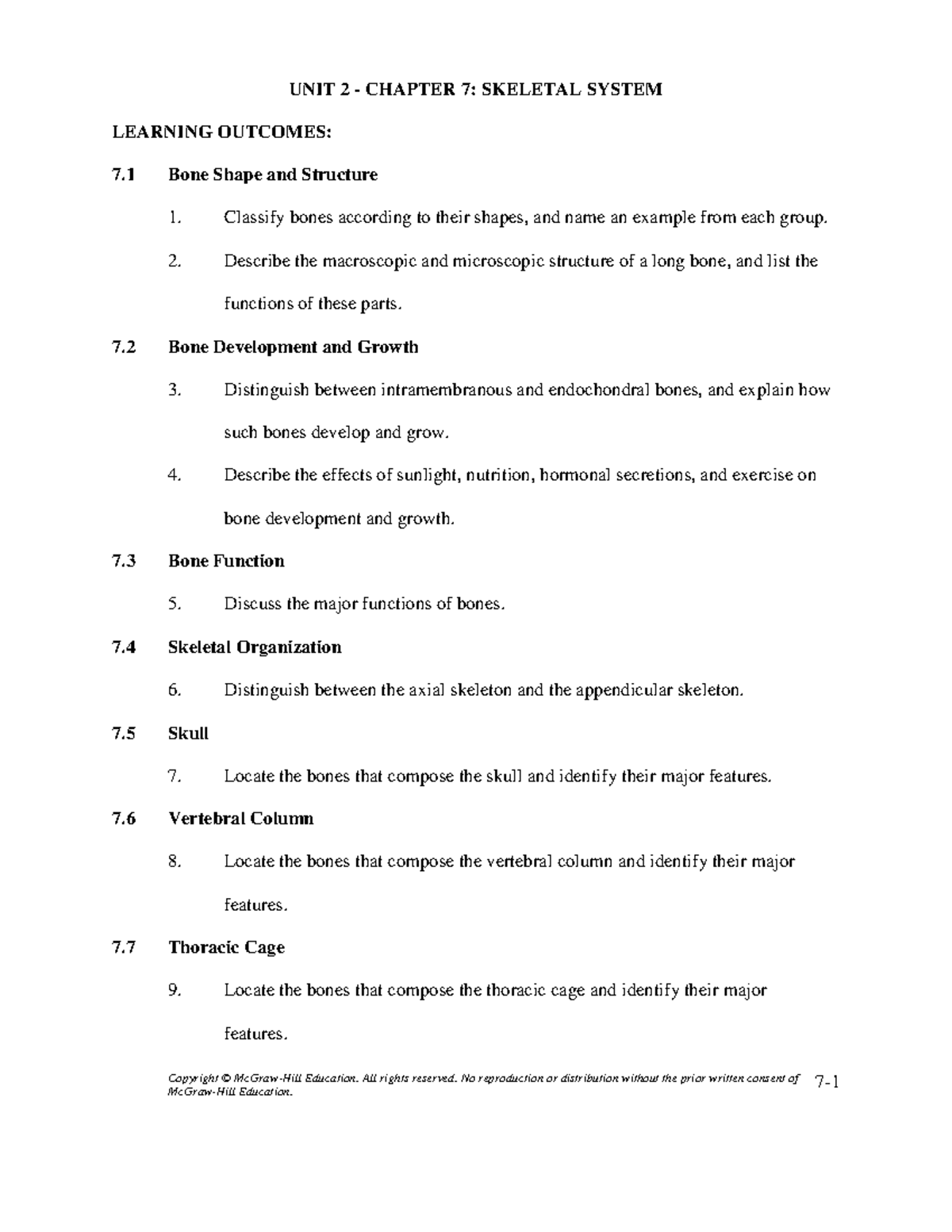 Ch7 Detailed Lecture Outline - Copyright © McGraw-Hill Education. All ...