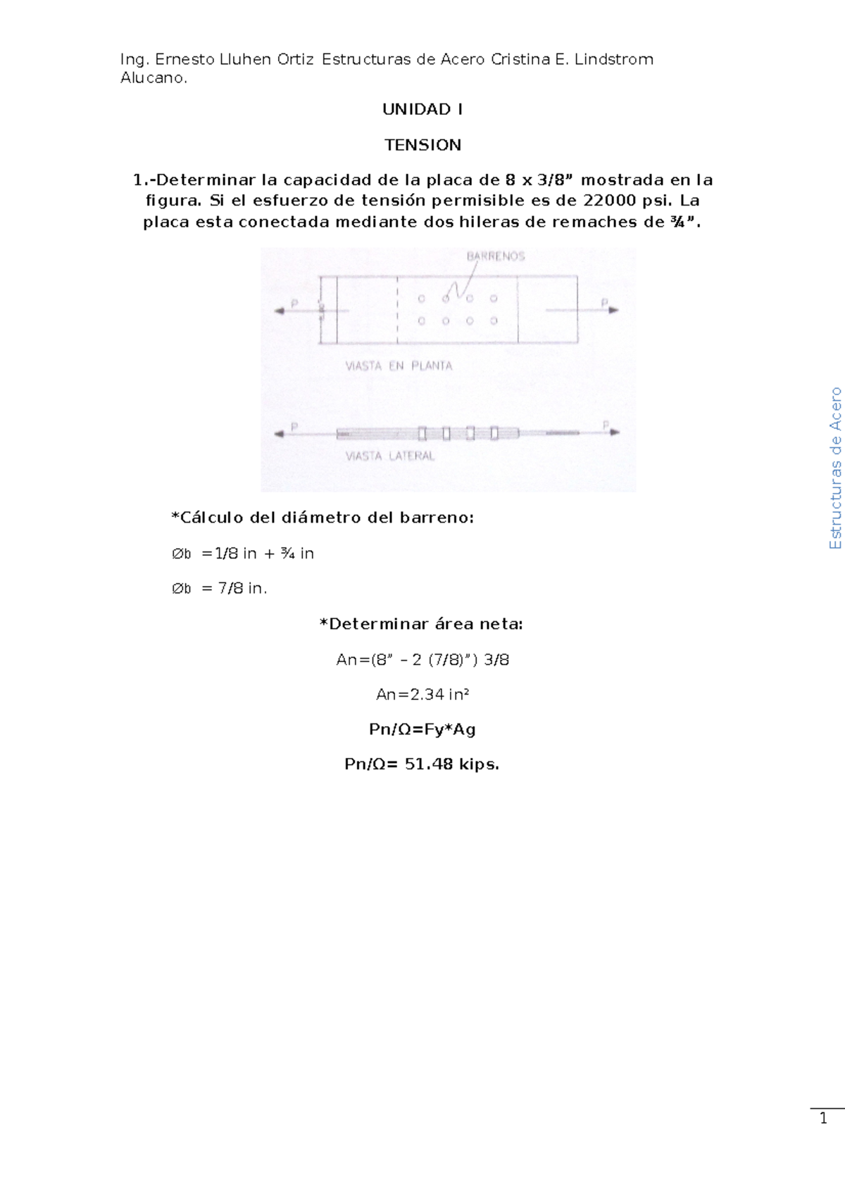 Estructuras de Acero: Solucionario de Ejercicios - 166576412 - Studocu