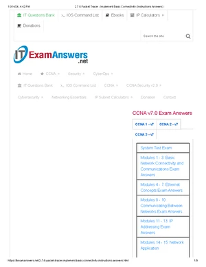 CCNA 1 v7 - Packet Tracer: Switch & End Device Config Guide - Studocu