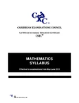 CAPE Integrated Mathematics Syllabus Overview for 2024 Exams - Studocu
